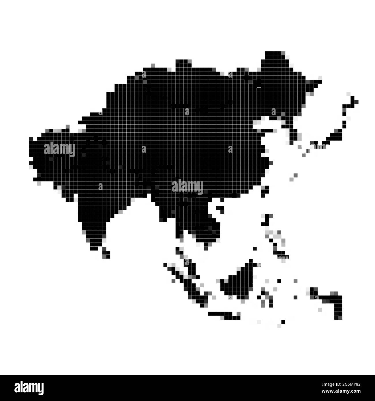 Europe pixel vector map. Square dot pixel Europe map background Stock ...