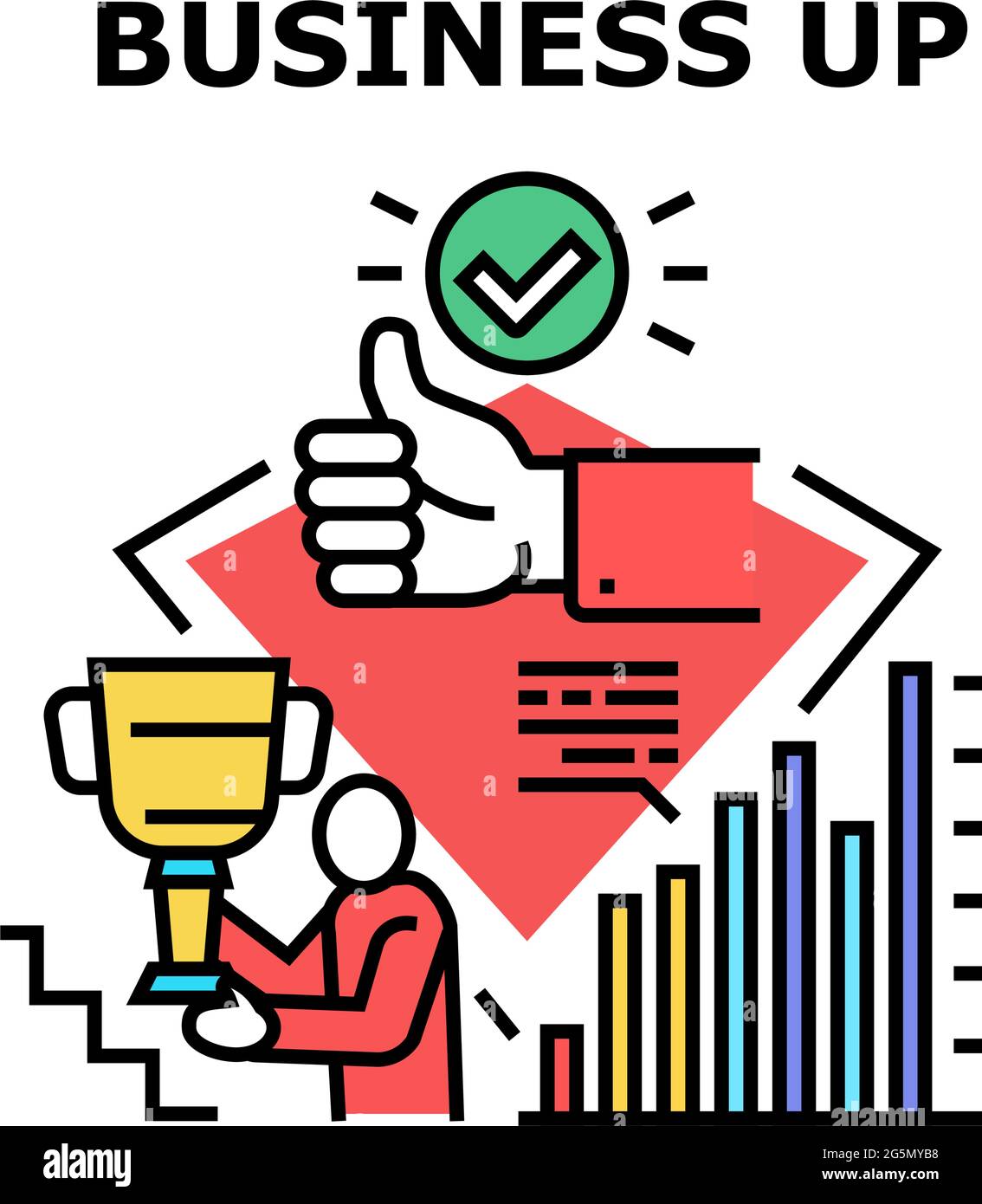 Business Up Vector Concept Color Illustration Stock Vector Image & Art ...