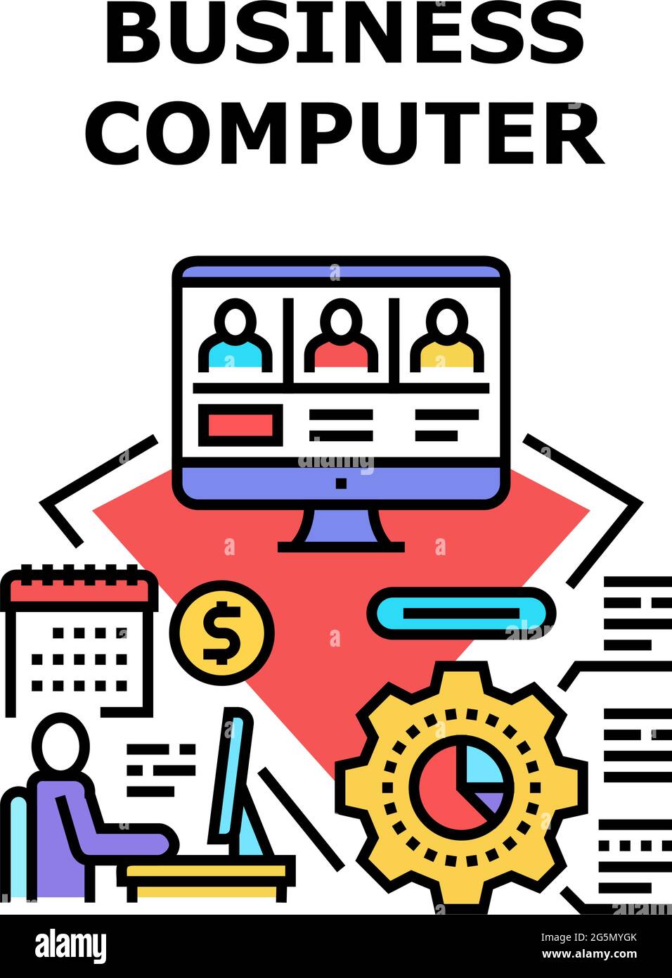 Business Computer Device Vector Concept Color Stock Vector Image & Art ...