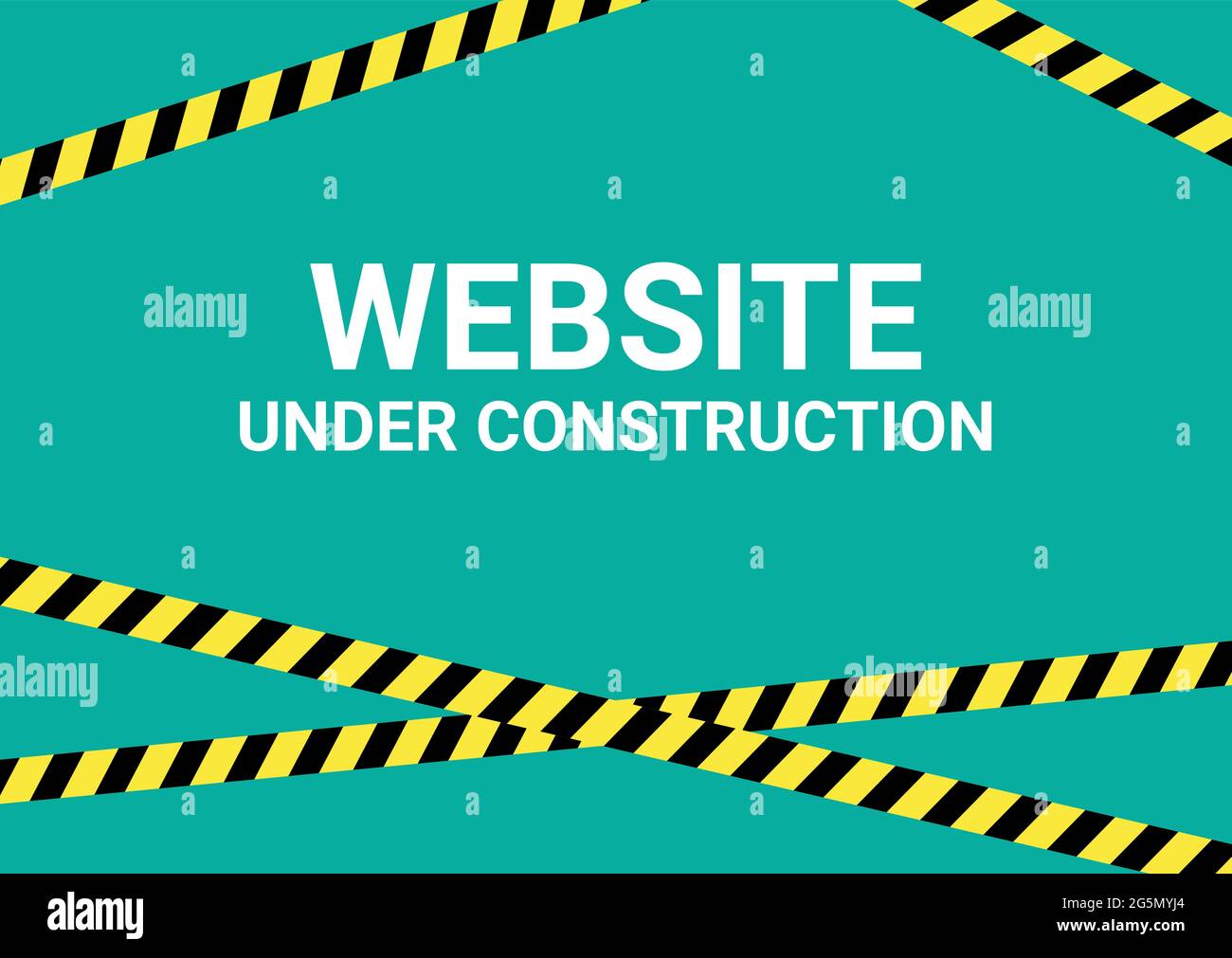 Website under construction banner sign. Warning tape website design ...