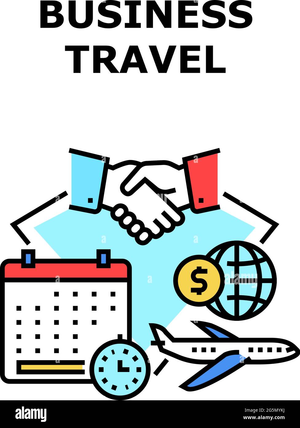 Business Travel Vector Concept Color Illustration Stock Vector Image ...