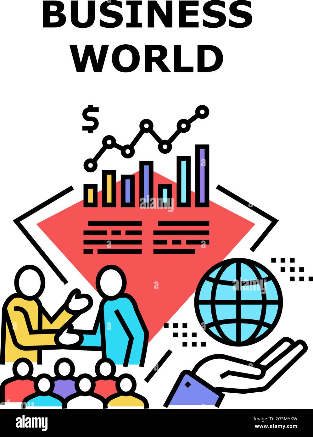 Business World Vector Concept Color Illustration Stock Vector Image ...