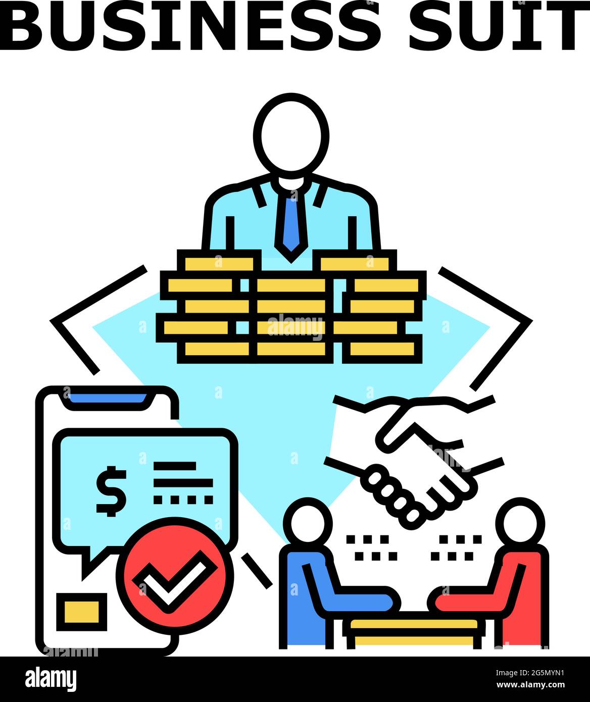 Business Suit Vector Concept Color Illustration Stock Vector Image ...