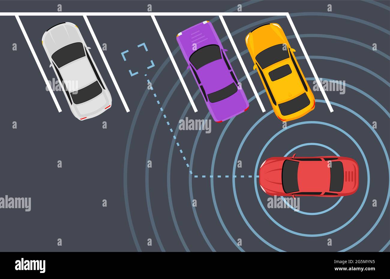 Ultrasonic radar car Stock Vector Images - Alamy