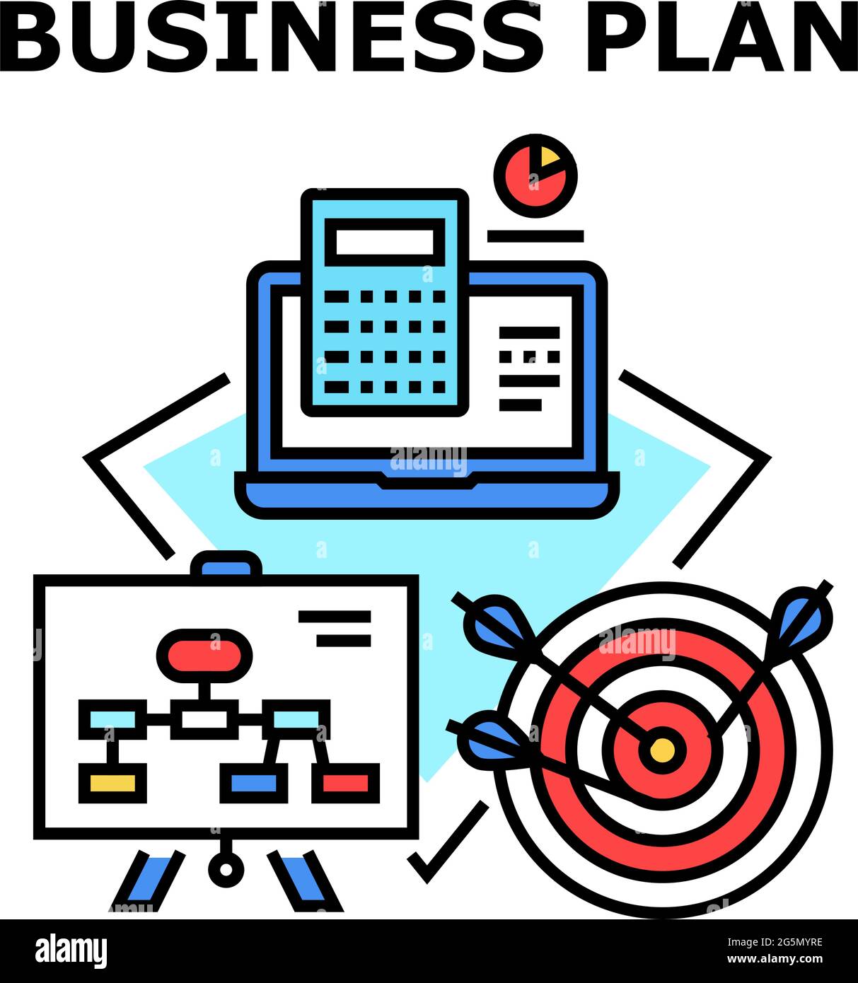 Business Plan Vector Concept Color Illustration Stock Vector Image ...