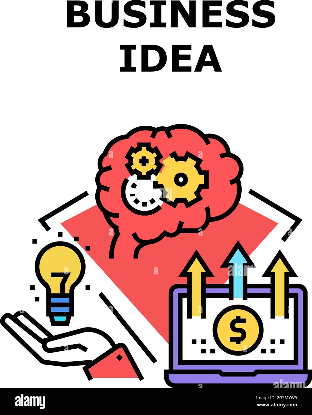 Business Idea Vector Concept Color Illustration Stock Vector Image ...