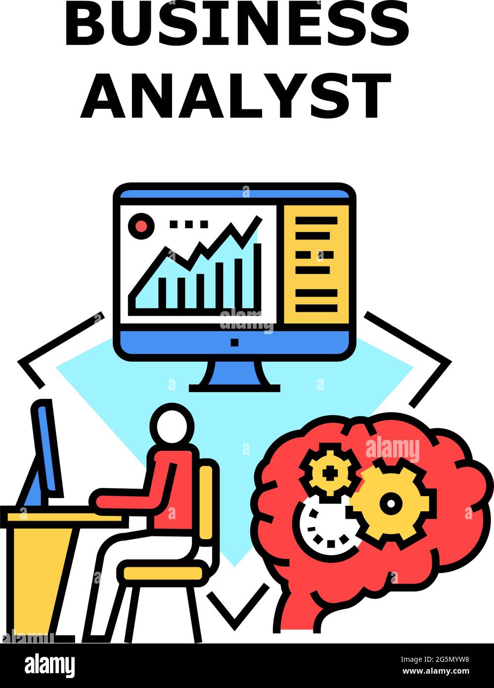 Business Analyst Vector Concept Color Illustration Stock Vector Image ...