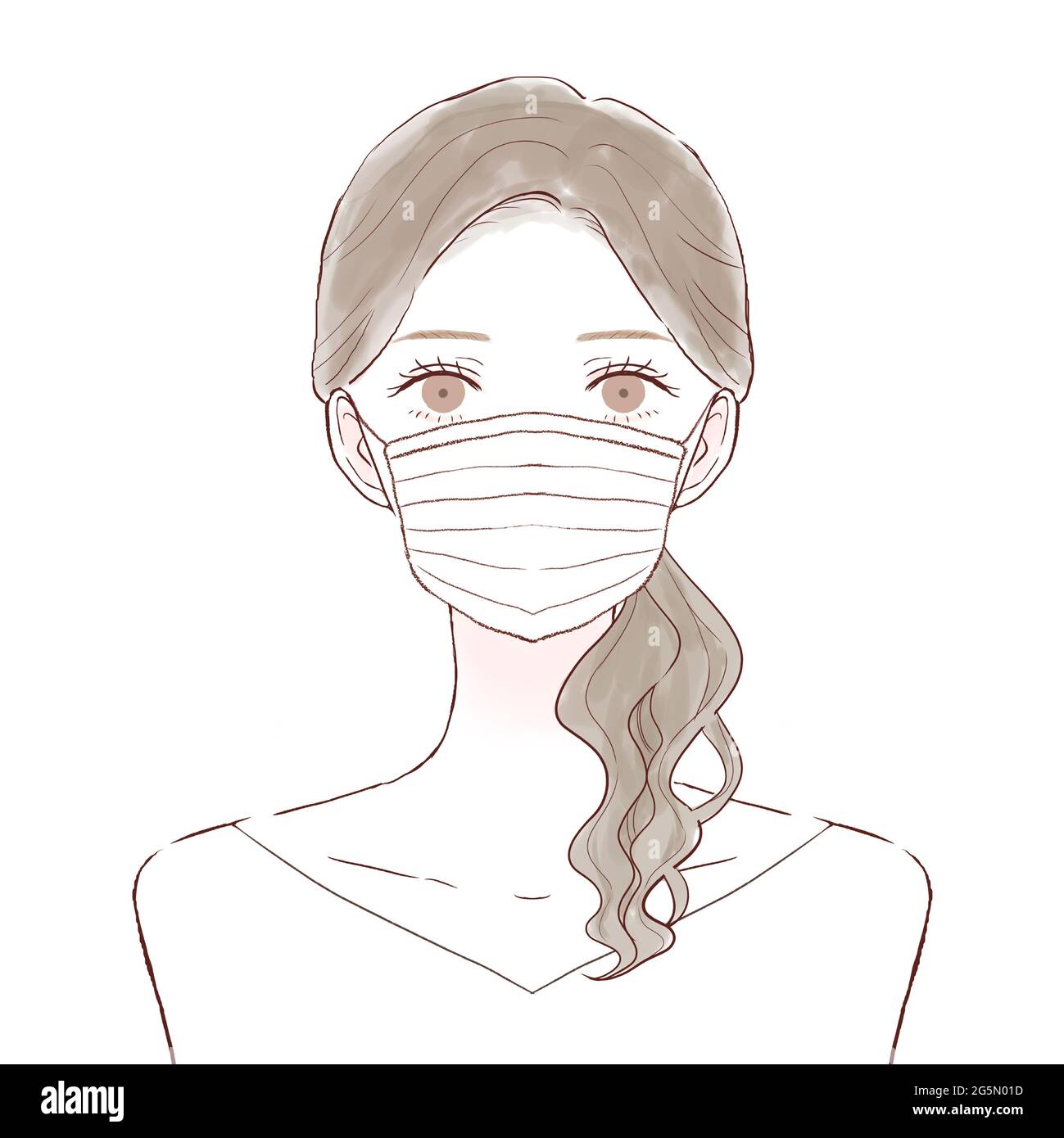 Woman prevention mask on Cut Out Stock Images & Pictures - Alamy