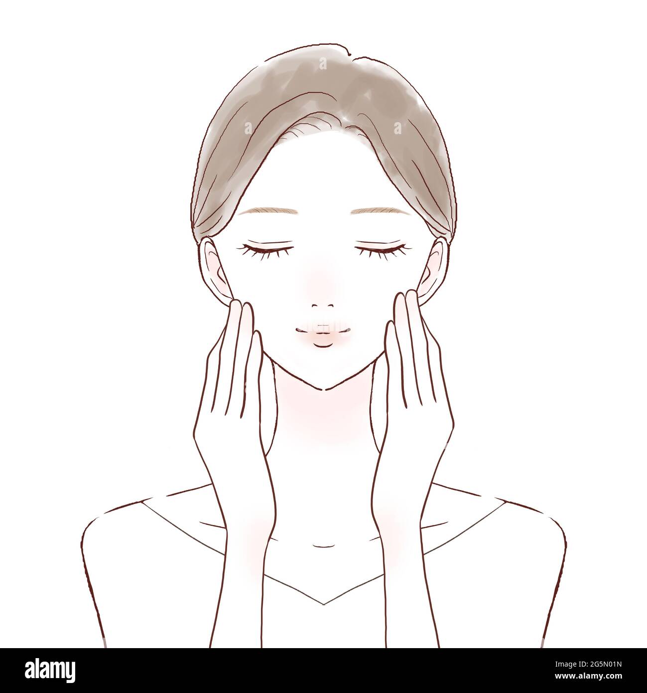 Face skin beauty woman Cut Out Stock Images & Pictures - Alamy