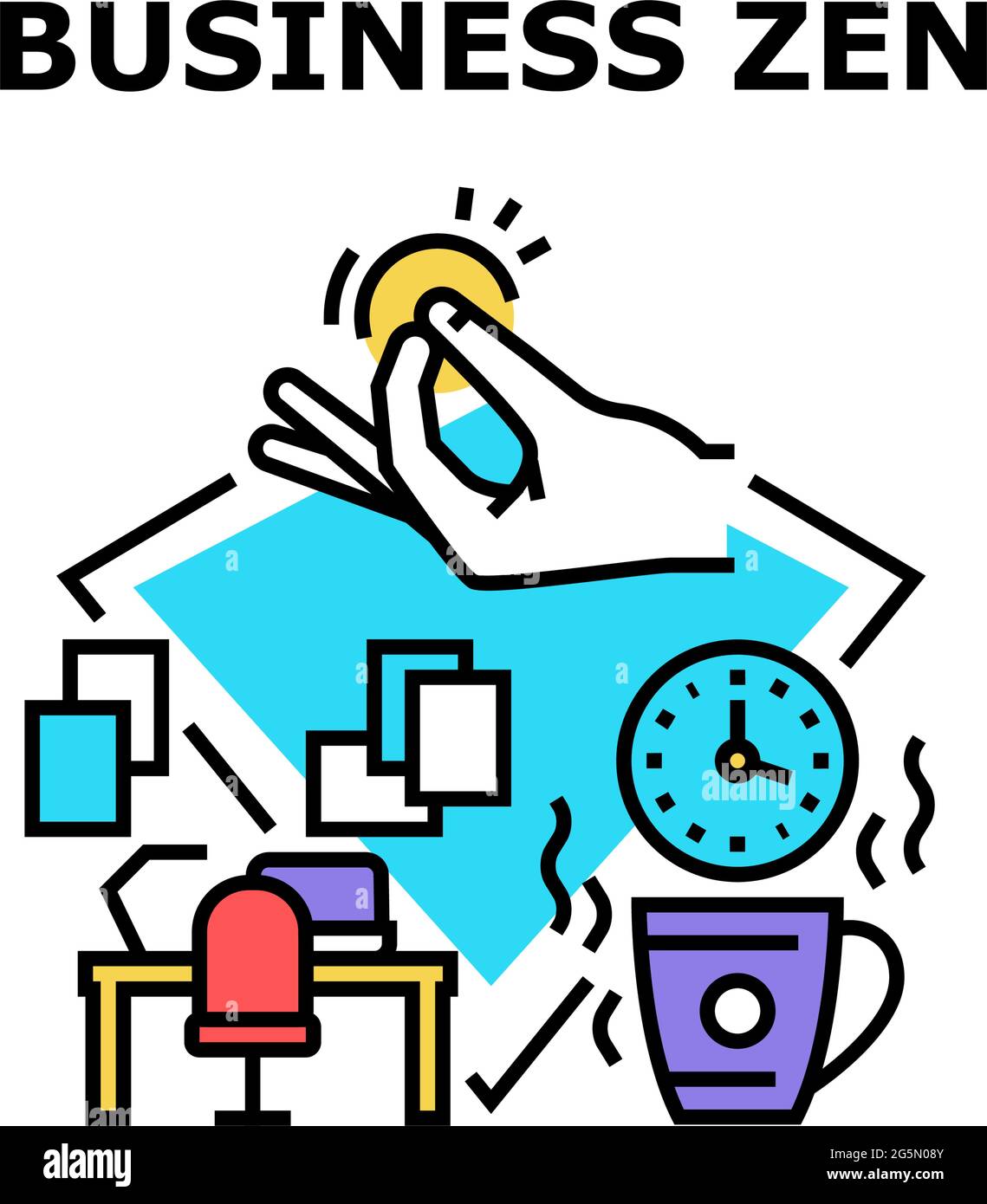 Business Zen Vector Concept Color Illustration Stock Vector Image & Art ...