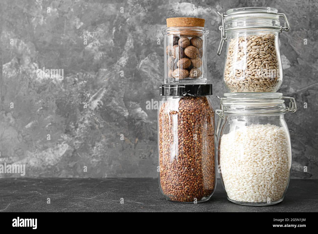 Glass jars different products hi-res stock photography and images - Alamy