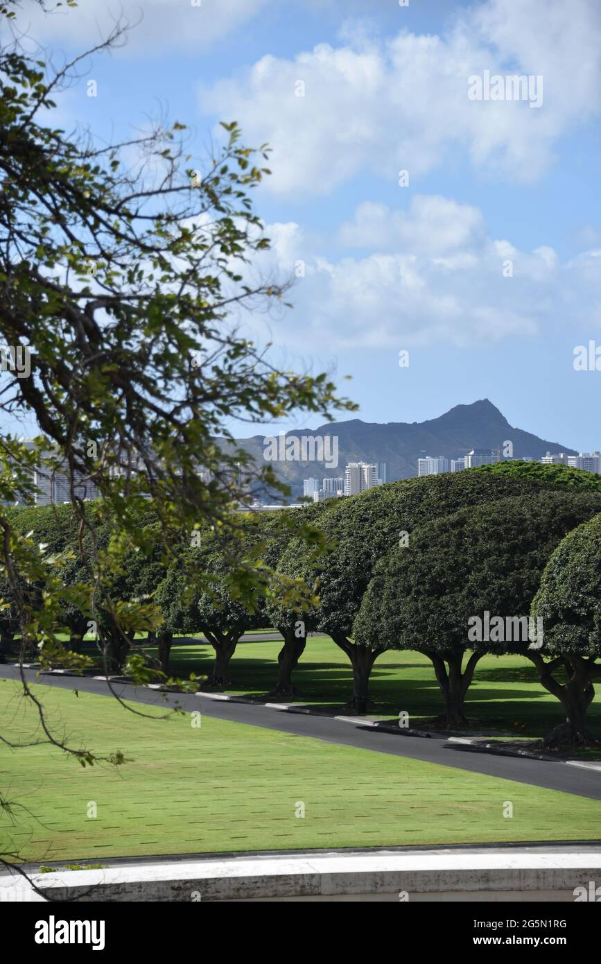 Oahu, HI. U.S.A. 6/5/2021. National Memorial Cemetery of the Pacific ...