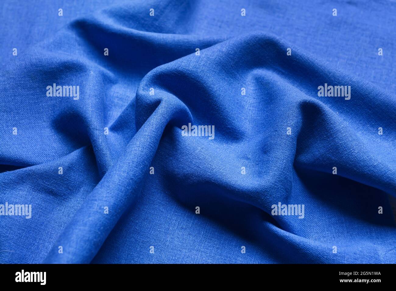 Texture of blue canvas fabric, closeup Stock Photo - Alamy