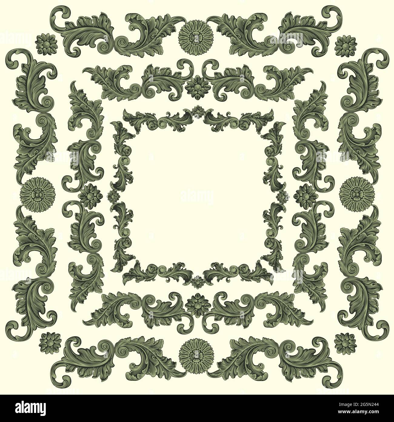 Motif design on border Stock Vector Images - Alamy