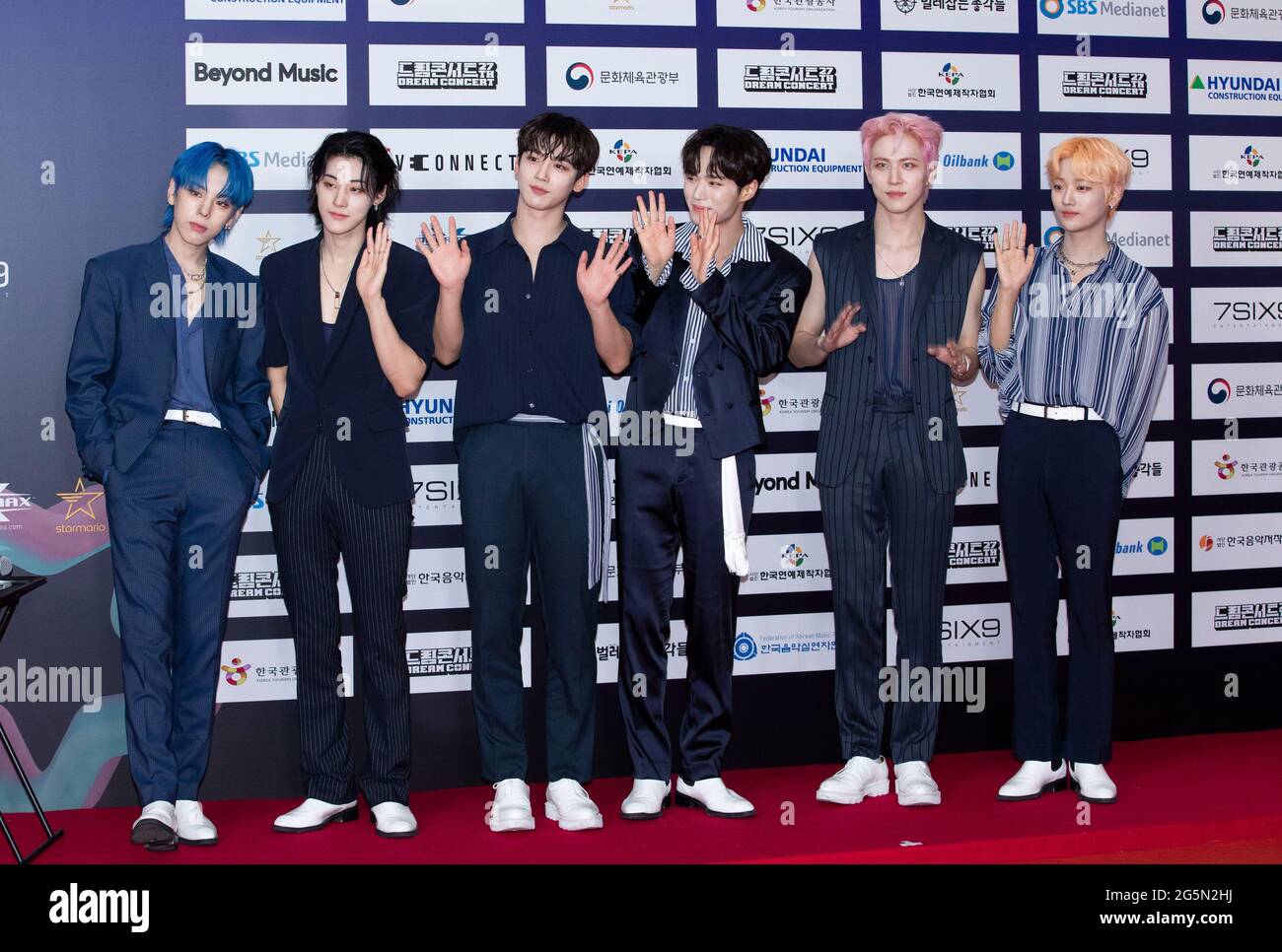26 June 2021 - Seoul, South Korea : South Korean K-Pop boys group WEi ...