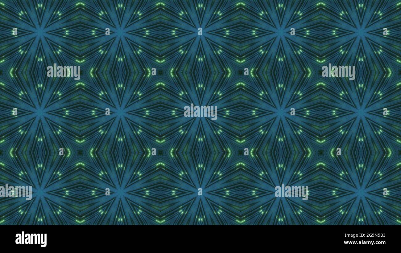 2D seamless kaleidoscope pattern background with entwined blue shapes ...