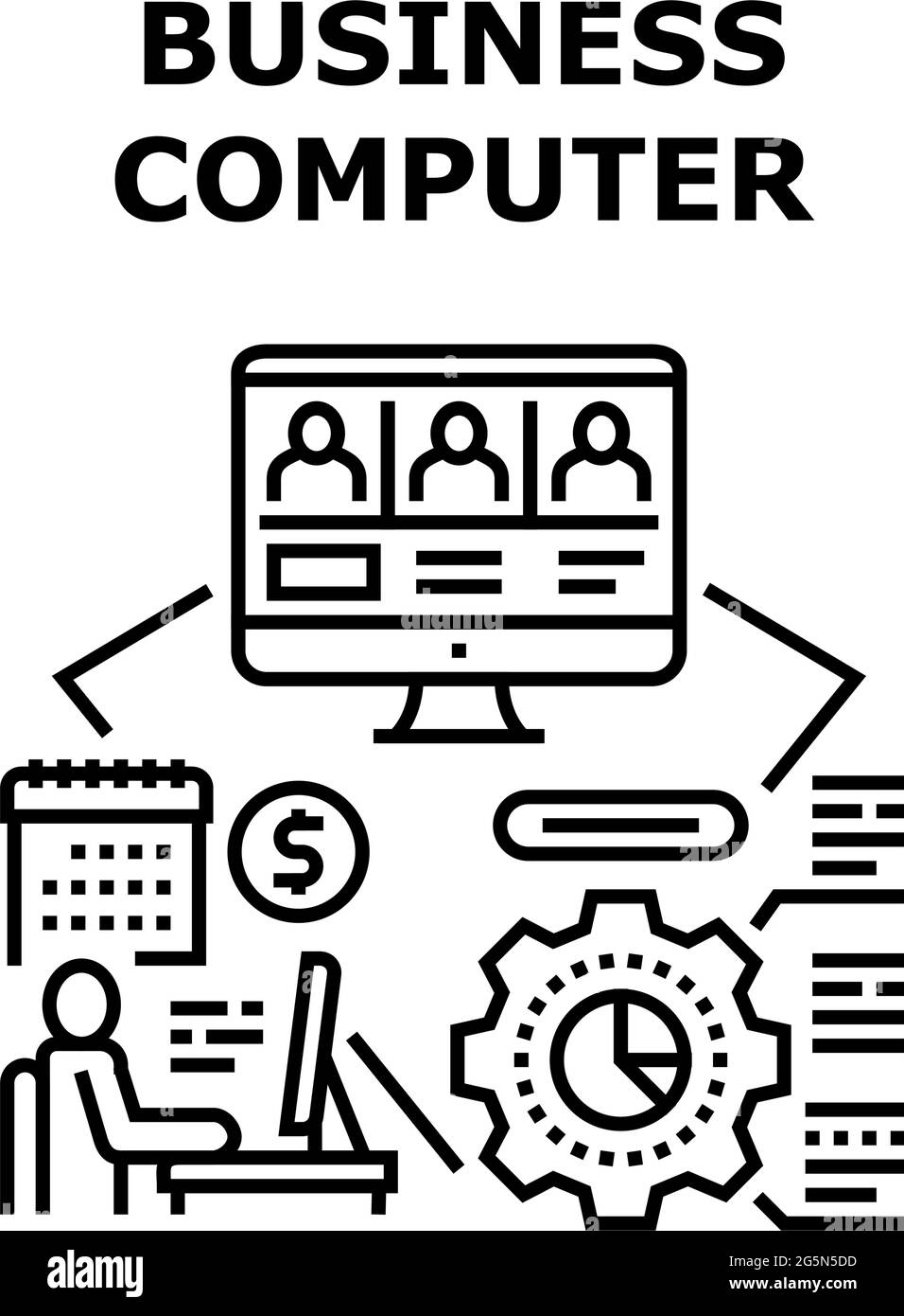 Colleagues using computer Black and White Stock Photos & Images - Alamy