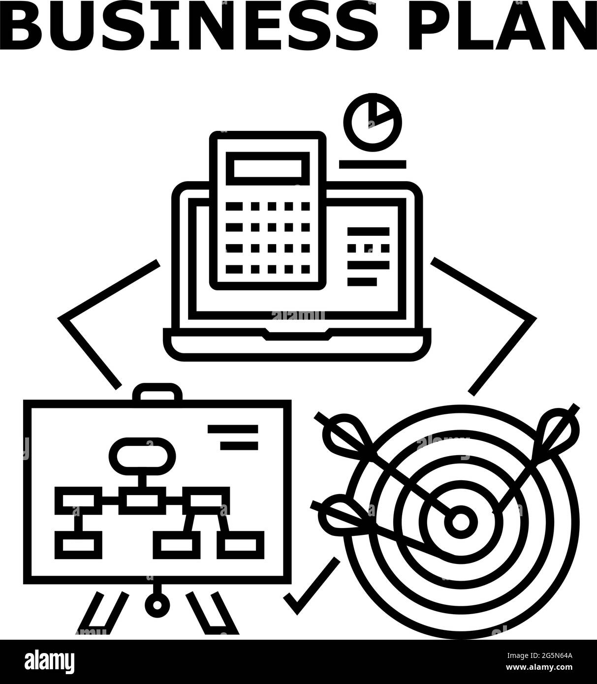 Business Plan Vector Concept Black Illustration Stock Vector Image ...