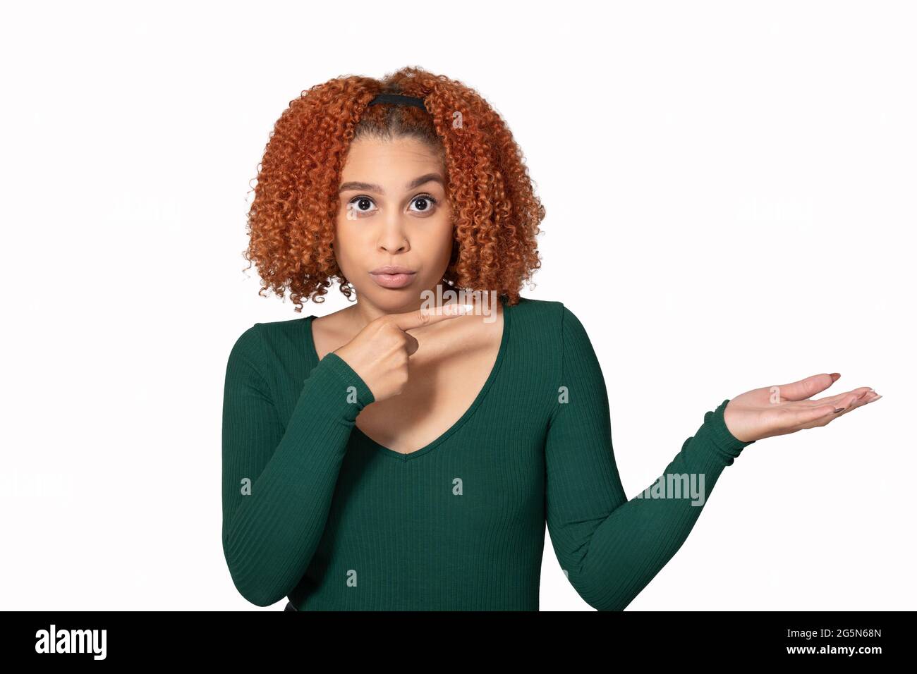Fashion pointing portrait woman hi-res stock photography and images - Alamy