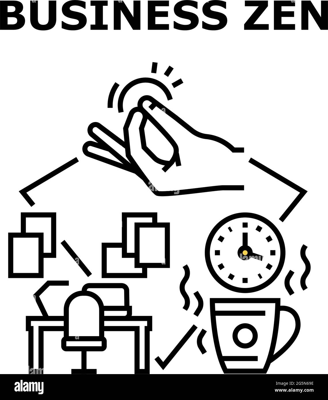 Business Zen Vector Concept Black Illustration Stock Vector Image & Art ...