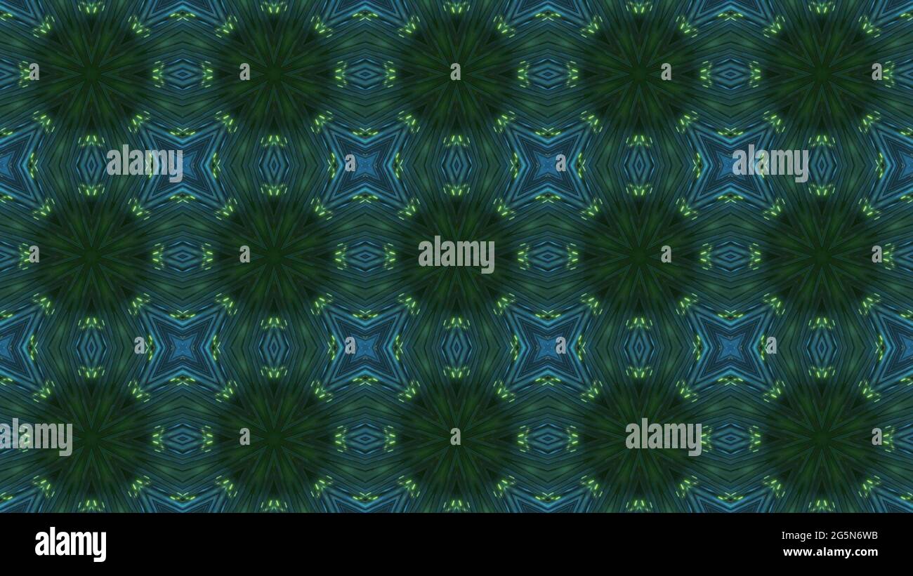 Abstract 2D background with a seamless pattern of green and blue ...