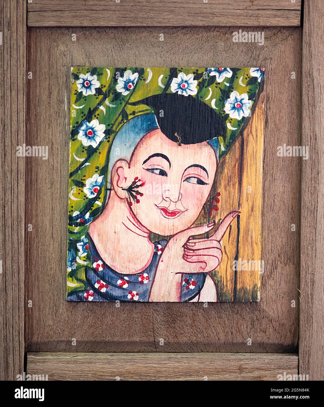 The Old painting on wood. This is traditional and generic style in ...