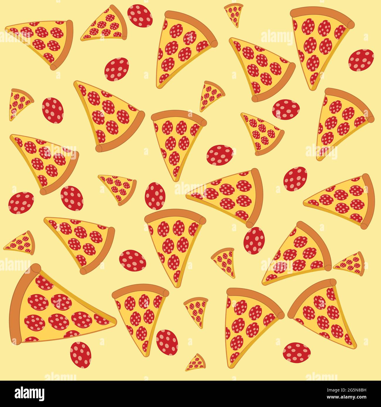 Seamless pattern of pizza slices in a graphic style for the corporate ...