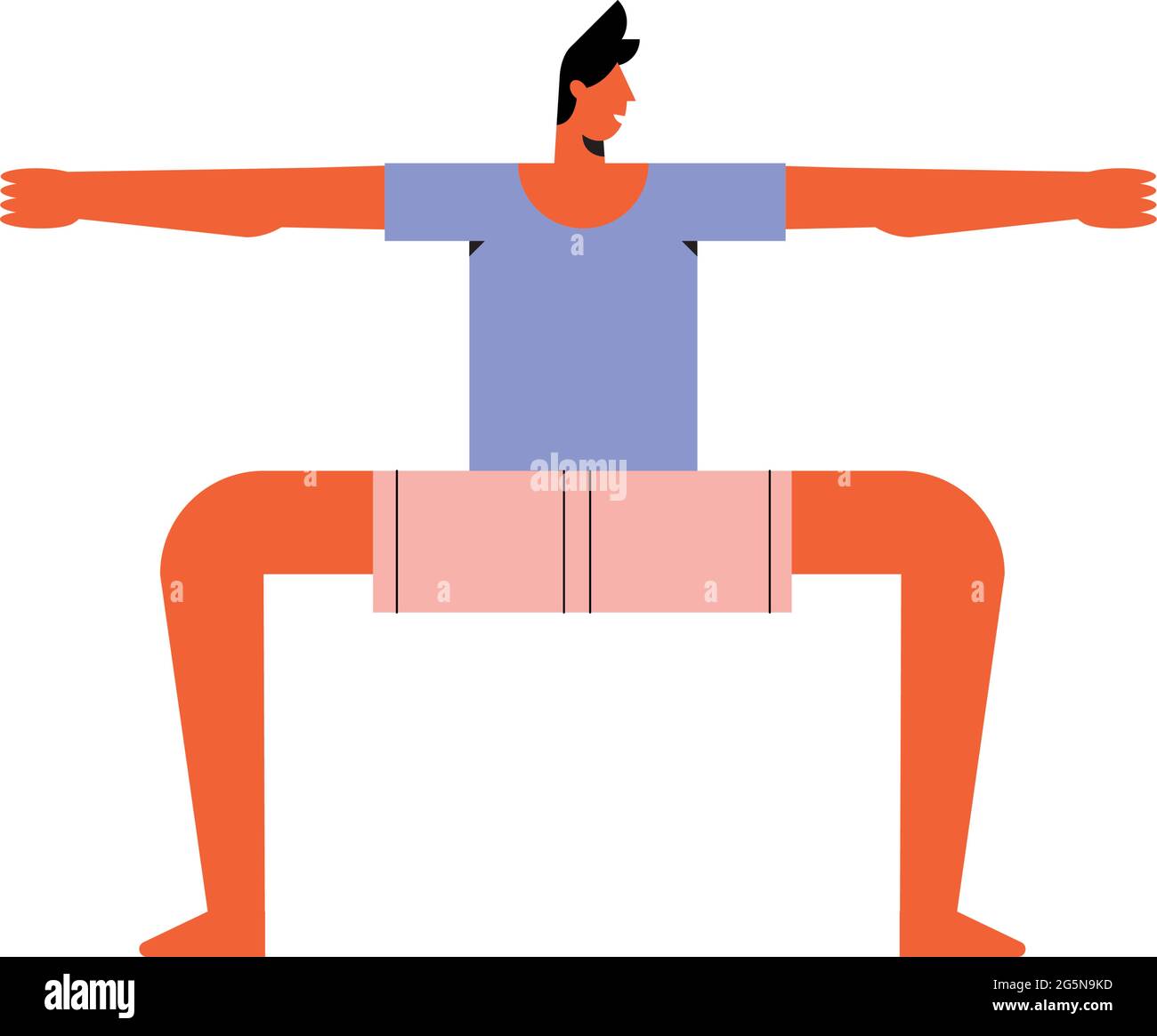 young man practicing yoga character Stock Vector Image & Art - Alamy
