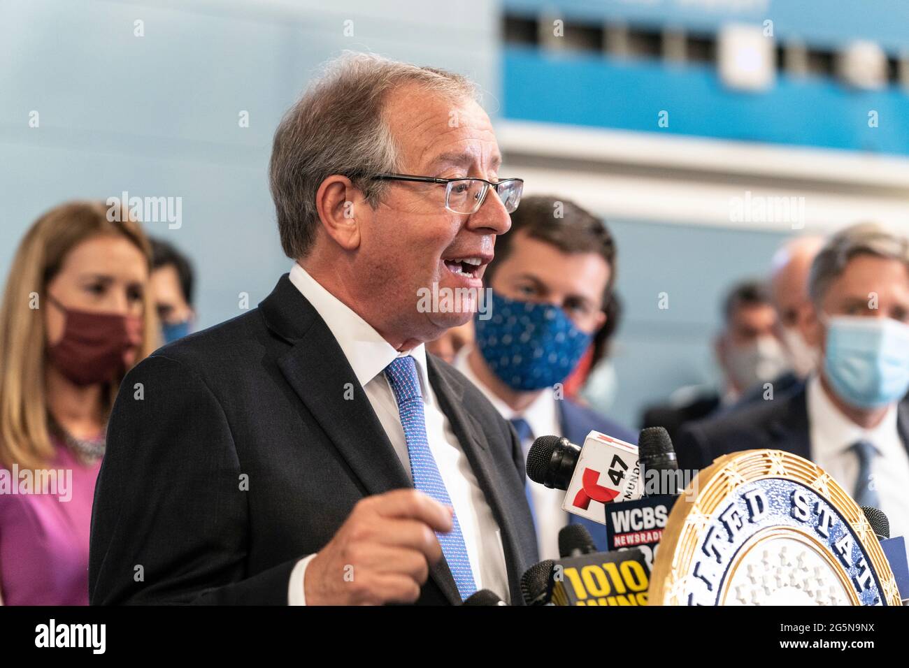 New York, NY - June 28, 2021: Amtrak Chairman of the Board of Directors ...