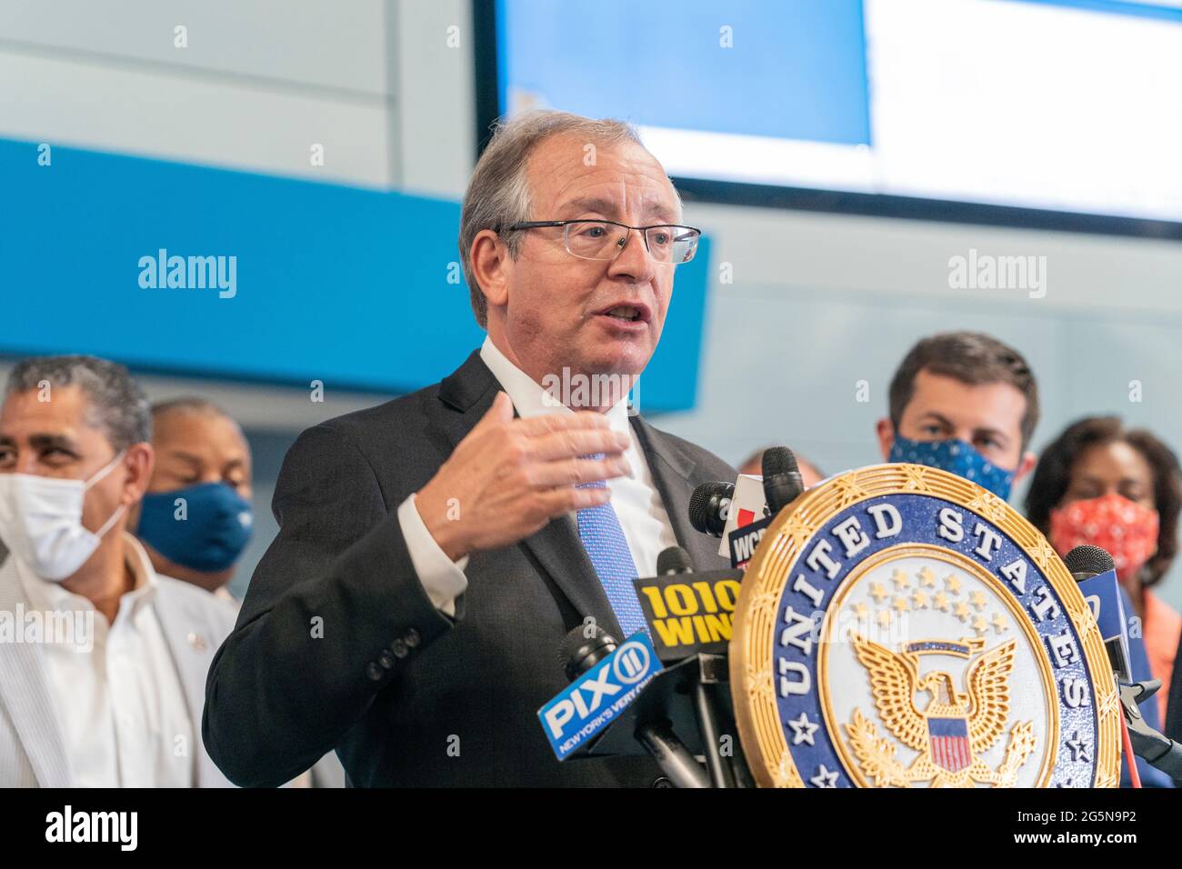 New York, NY - June 28, 2021: Amtrak Chairman of the Board of Directors ...