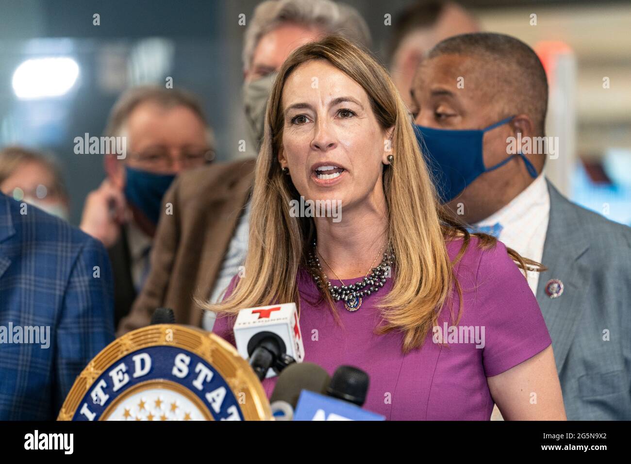 New York, NY - June 28, 2021: Congresswoman Rebecca Michelle "Mikie ...