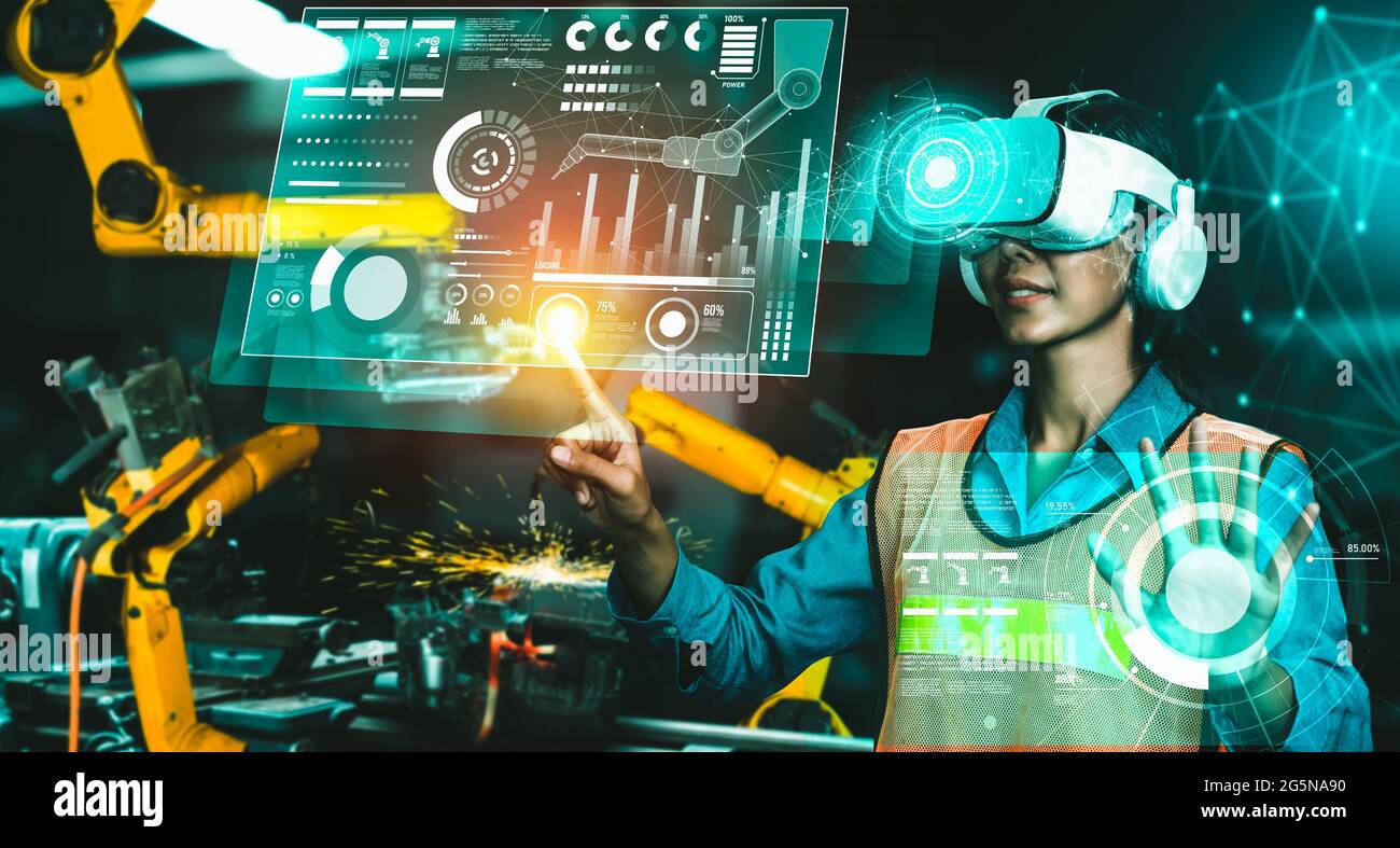 Advanced robot arm system for digital industry and factory robotic ...