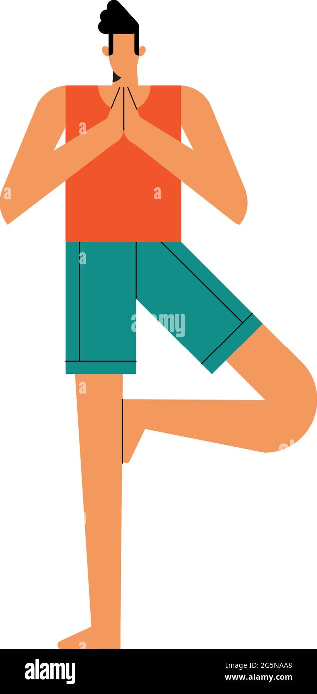 boy practicing yoga character Stock Vector Image & Art - Alamy