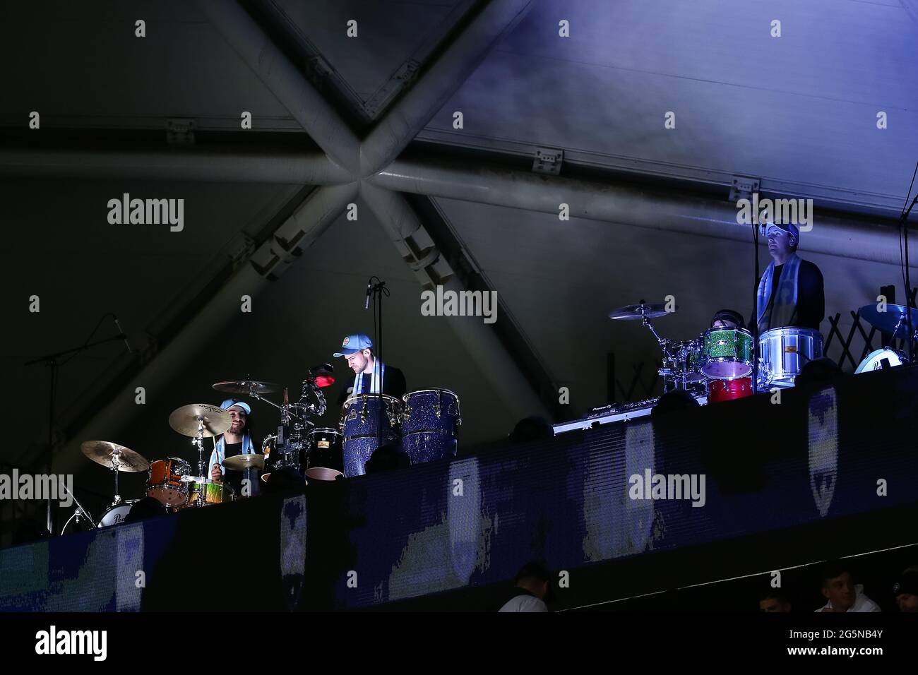 MELBOURNE, AUSTRALIA - JUNE 27: A view of the stadium band during the A ...