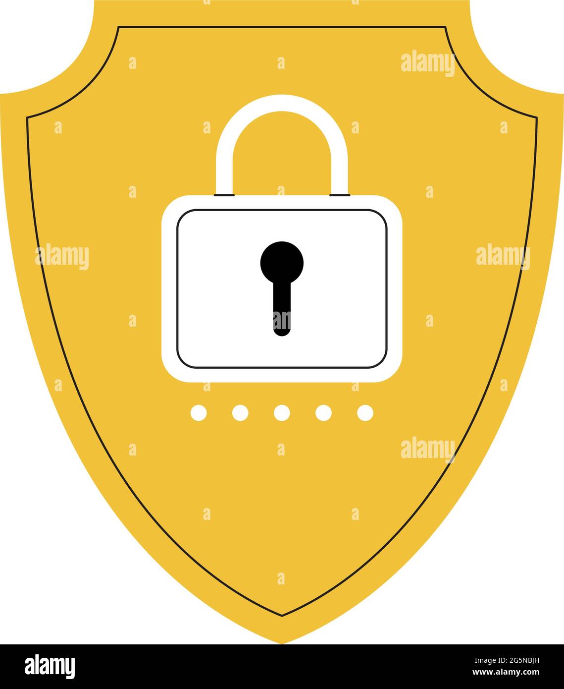 shield with padlock cybersecurity technology Stock Vector Image & Art ...