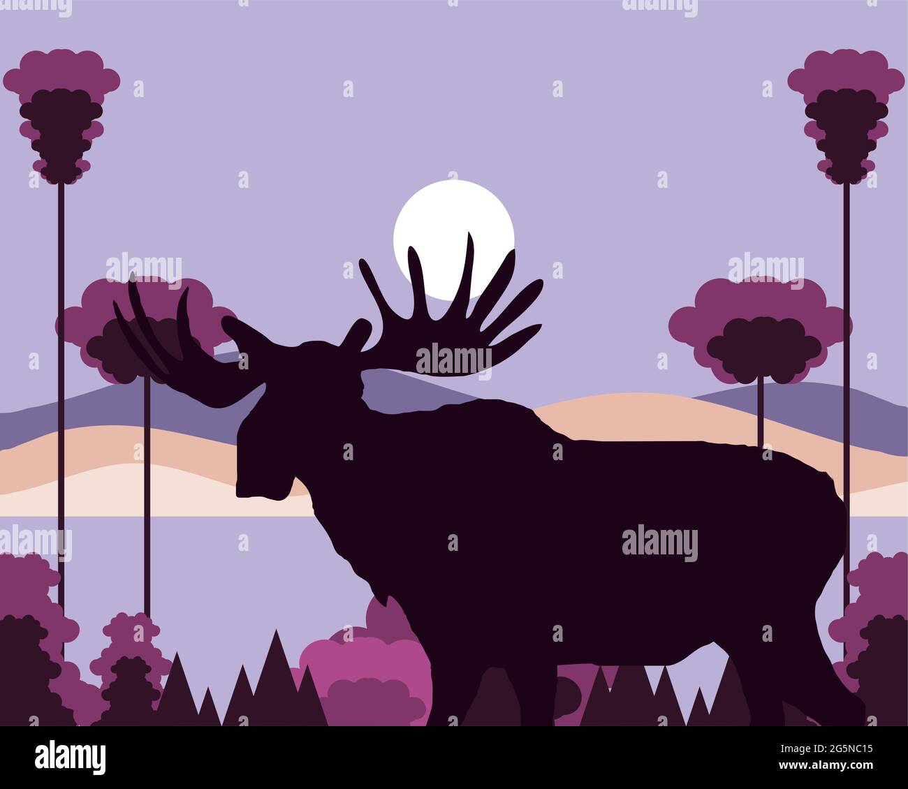 Moose branch Stock Vector Images - Alamy