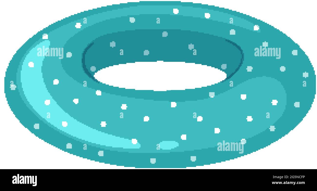 Blue spotted pattern swimming ring isolated illustration Stock Vector ...