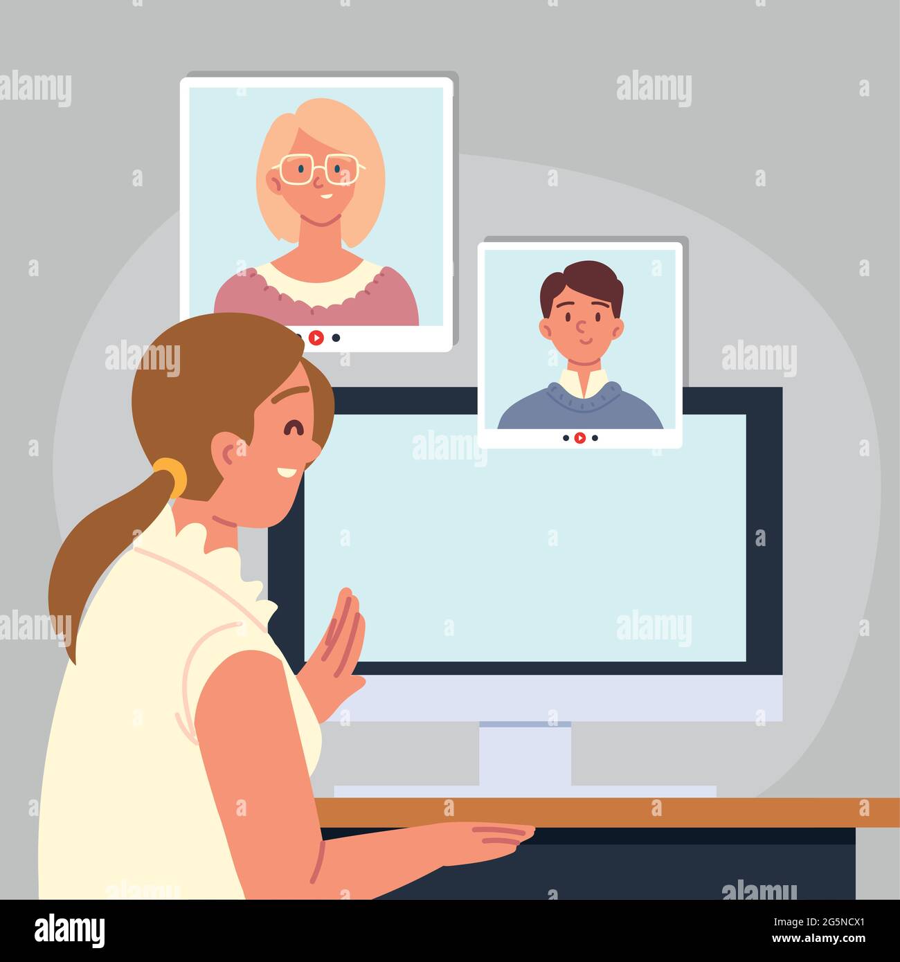 online interview for job Stock Vector Image & Art - Alamy