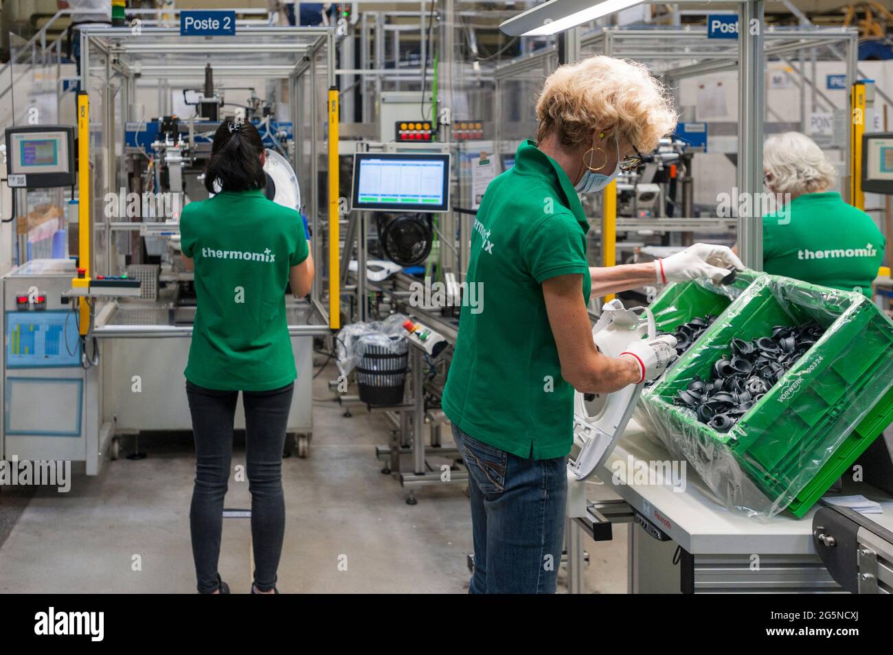 A general view of the Thermomix assembly line at the French factory of ...