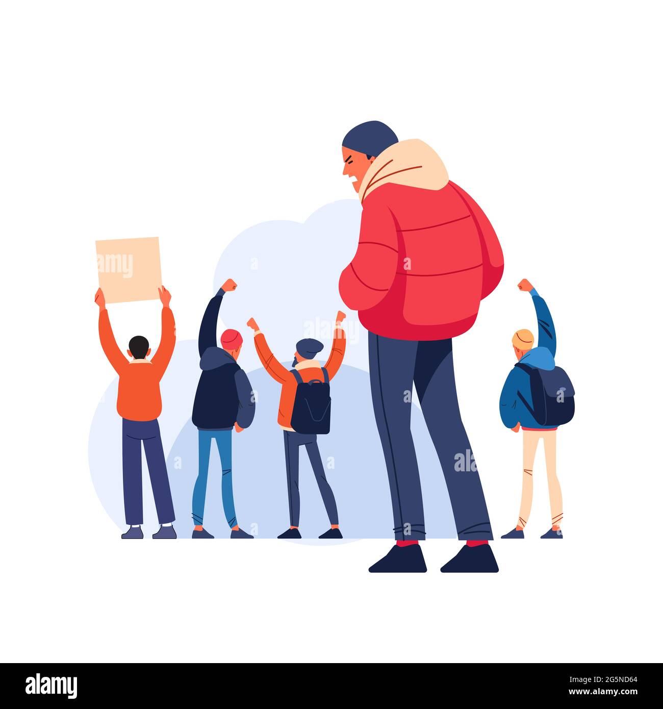 Man shouting rear view Stock Vector Images - Alamy