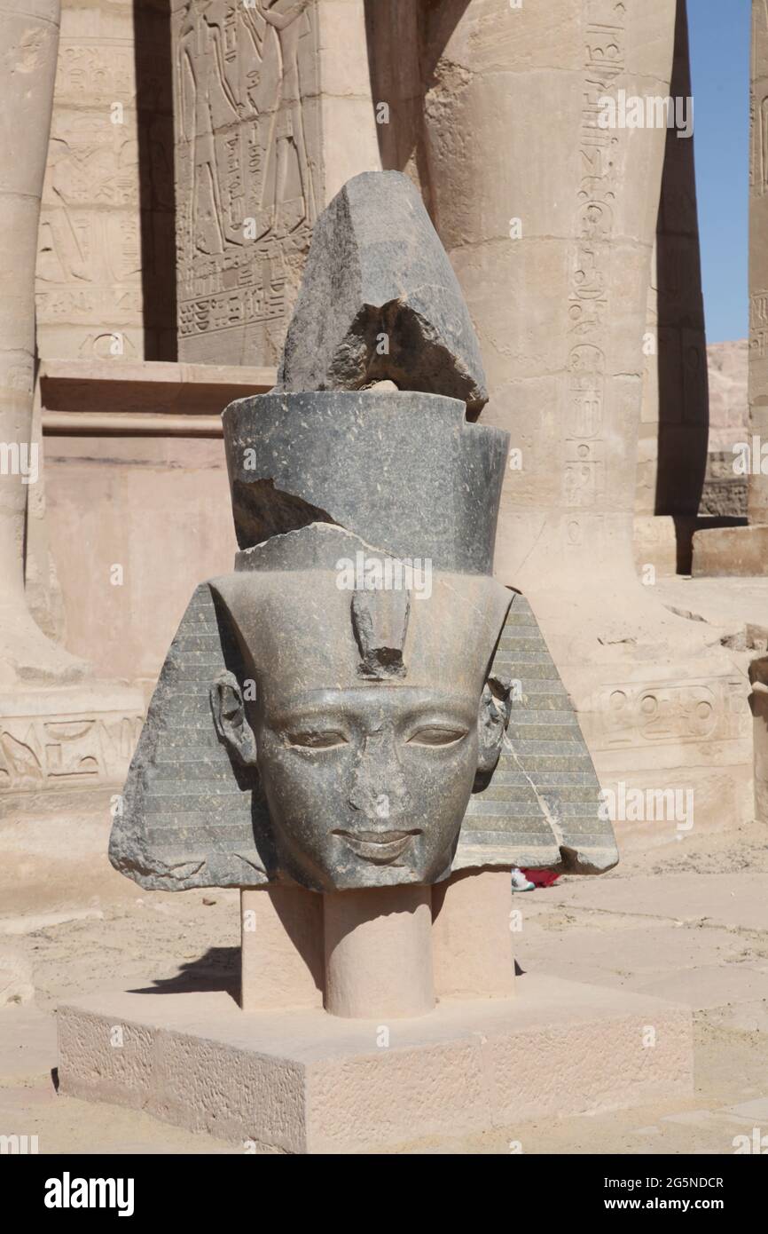 The Osorid Statues, the Ramesseum is the memorial temple of Pharaoh ...
