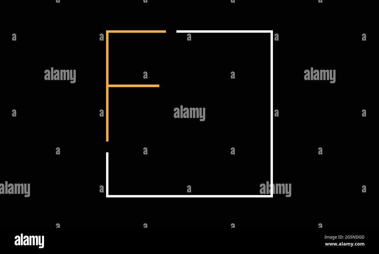 F letter square icon design illustration symbol Stock Vector Image ...