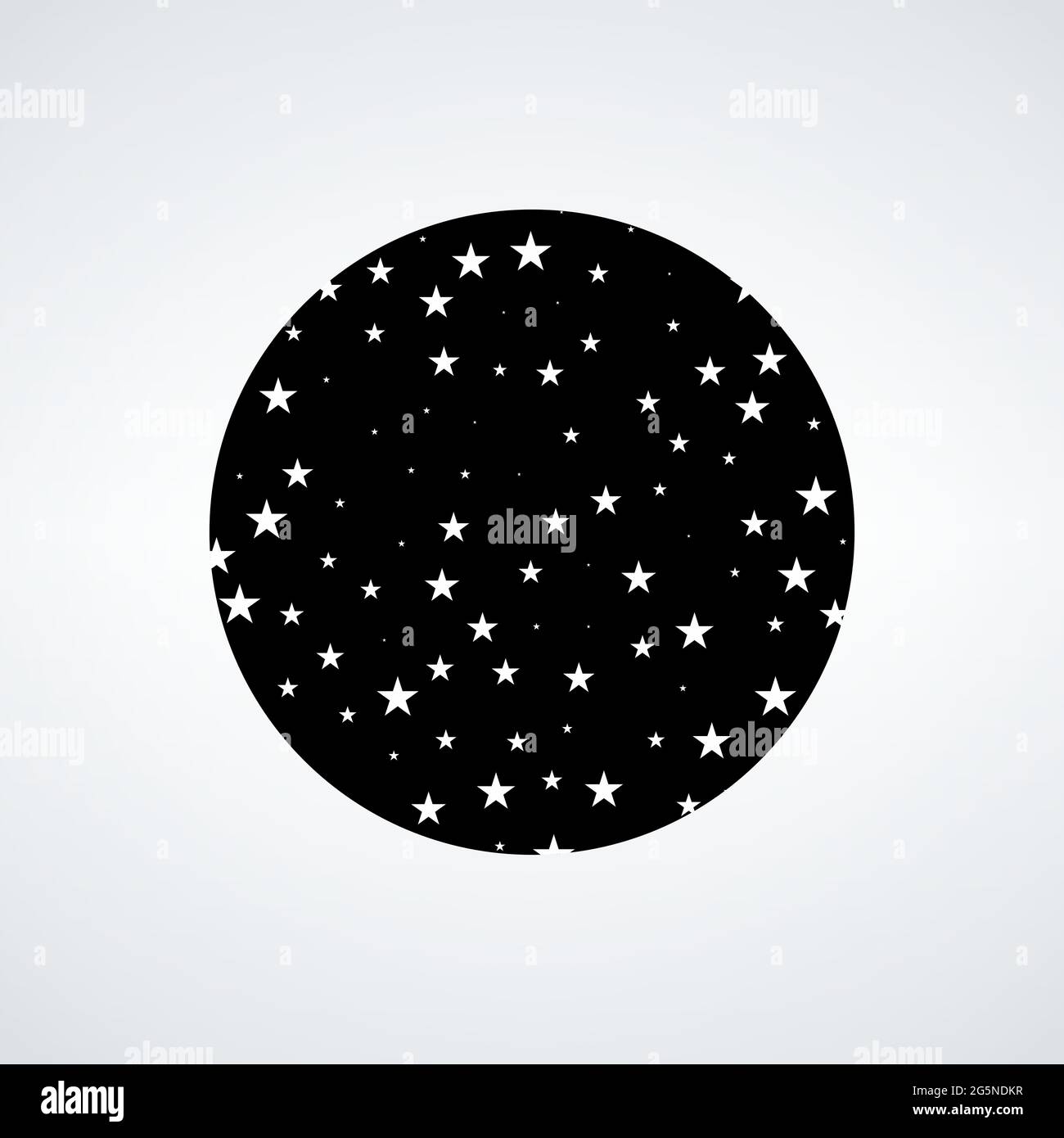 Stars in circle. Night star sky in scope. Stock Vector illustration ...
