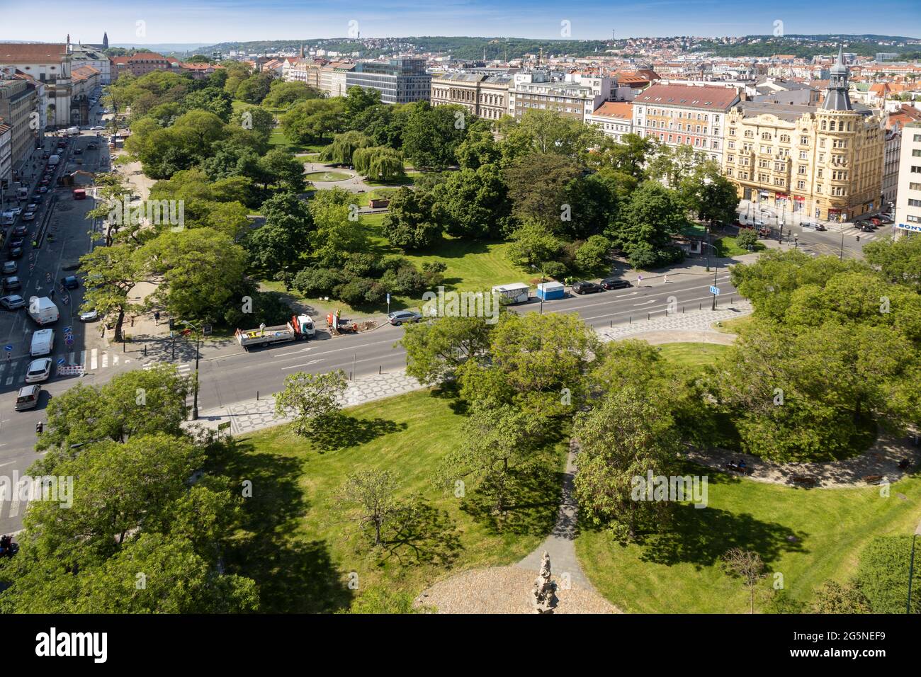 Prague Charles Square New Town Hall High Resolution Stock Photography ...