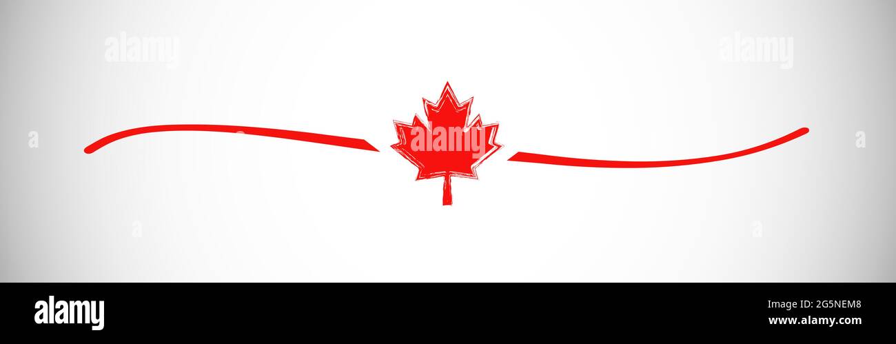 Maple red leaf in hand drawn art style with cute sketch lines. Isolated ...