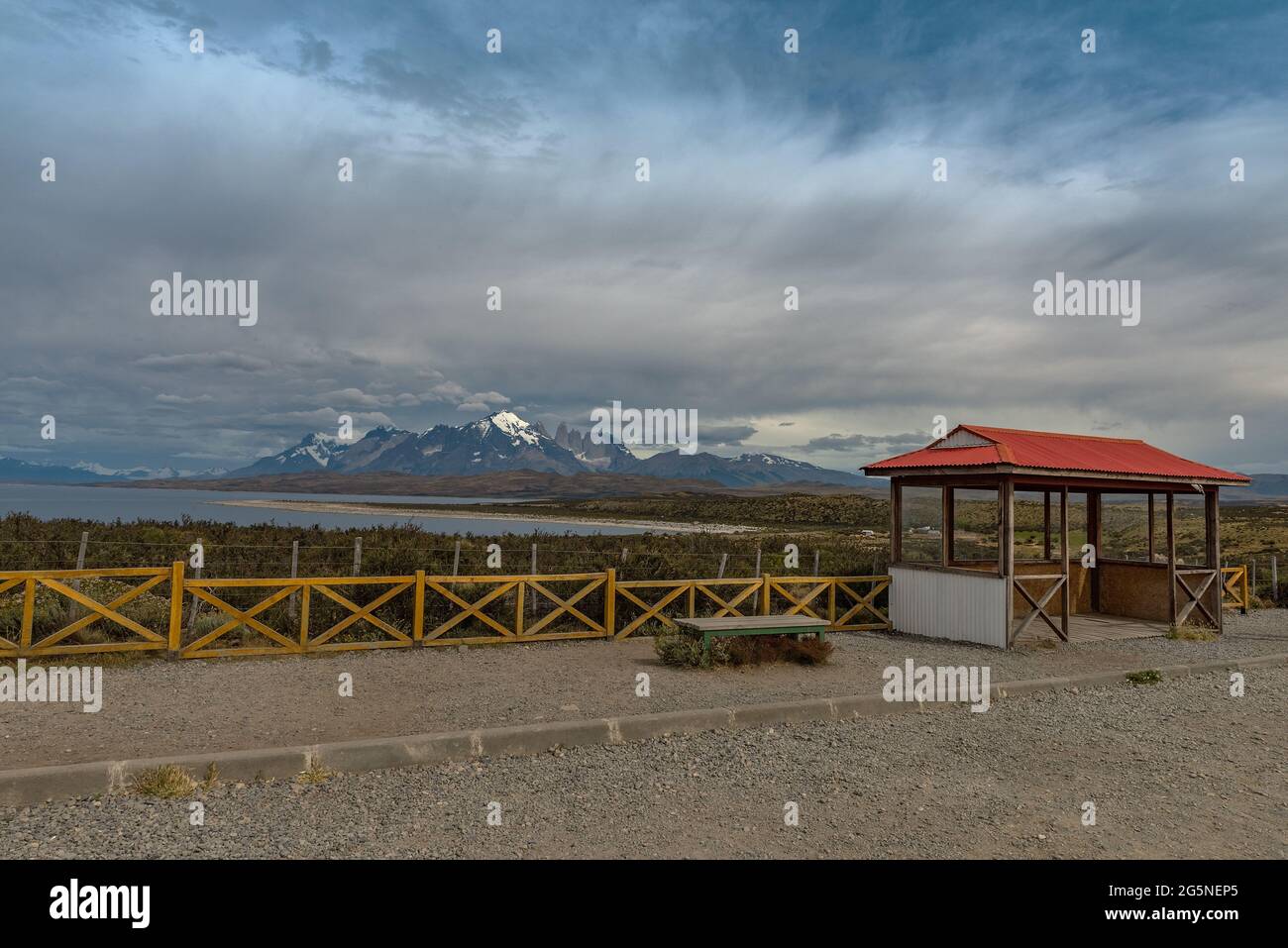 Panorama of Torres del Paine National Park, Patagonia, Chile Stock ...