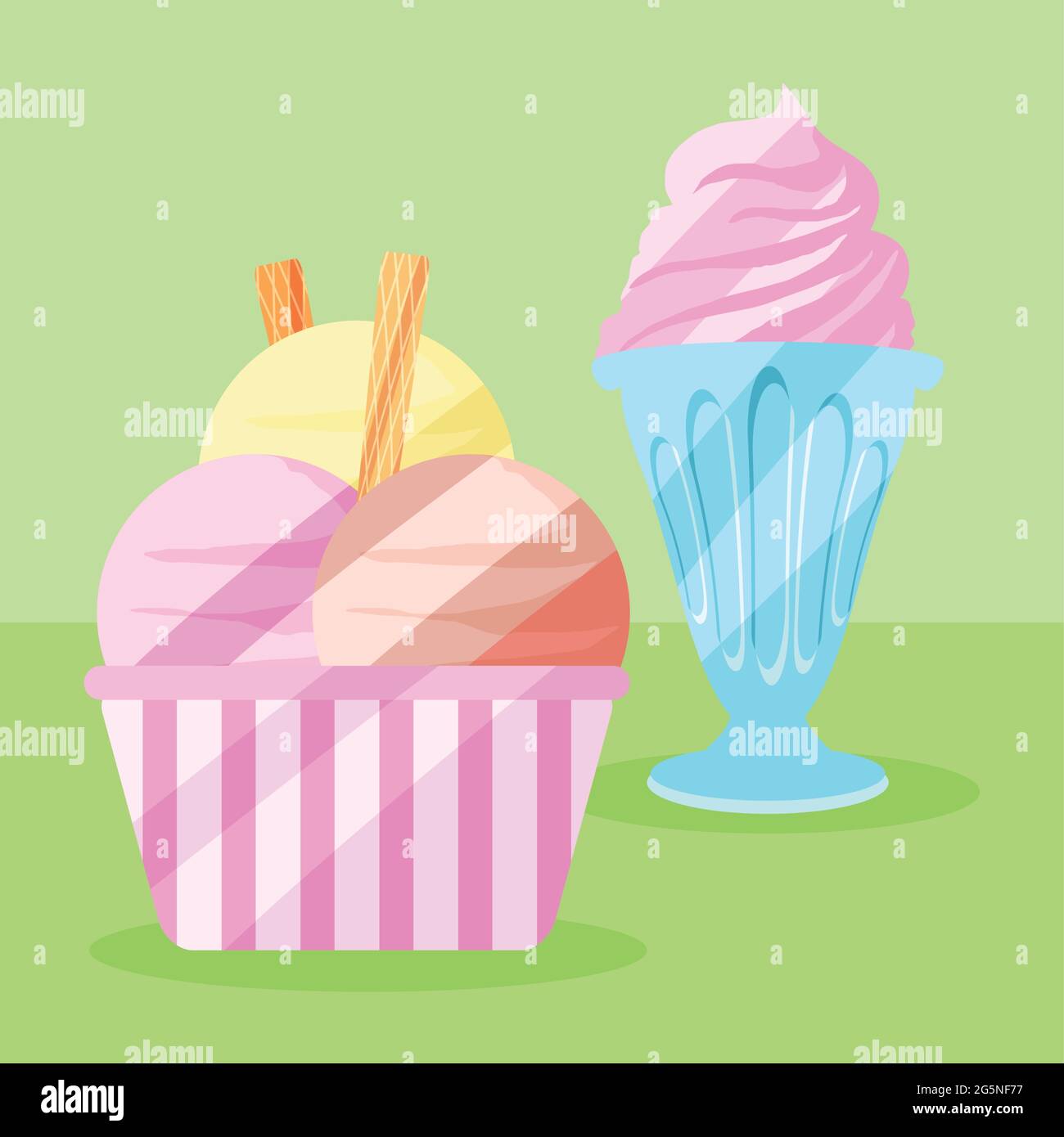 delicious ice creams Stock Vector Image & Art - Alamy