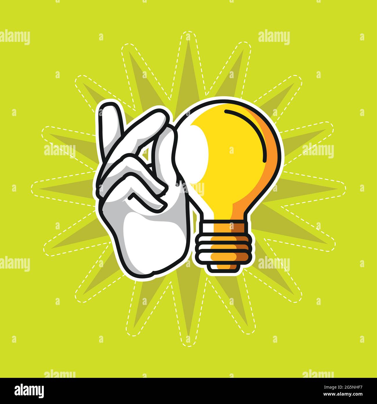 Idea snapping finger Stock Vector Images - Alamy