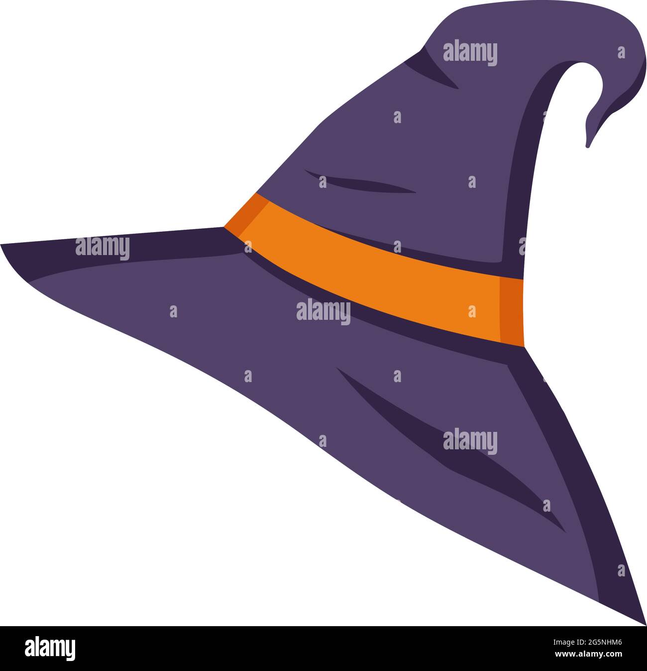 Black witch hat orange Stock Vector Images - Alamy