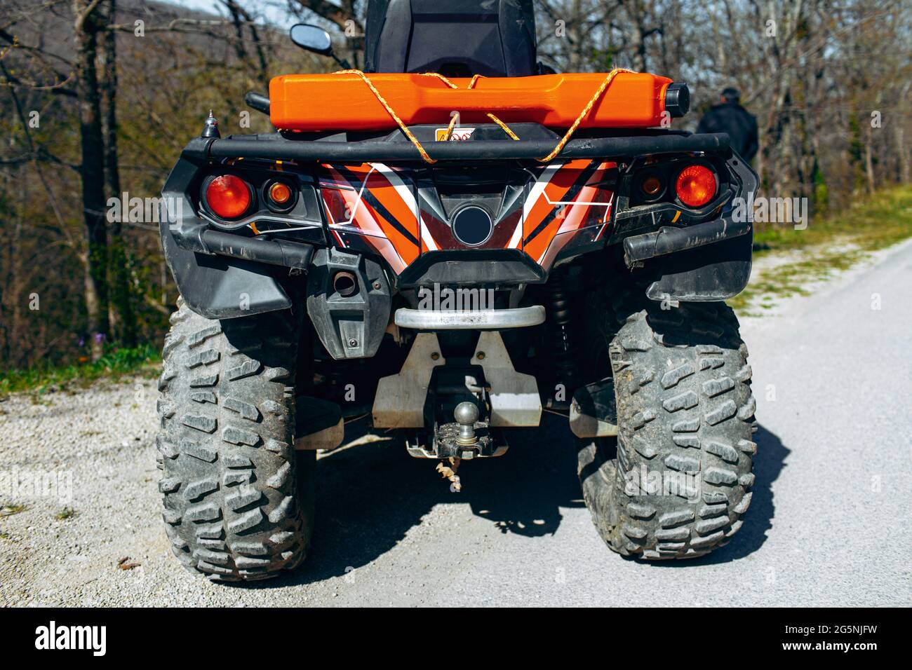Details of Atv quad bike close up Stock Photo - Alamy